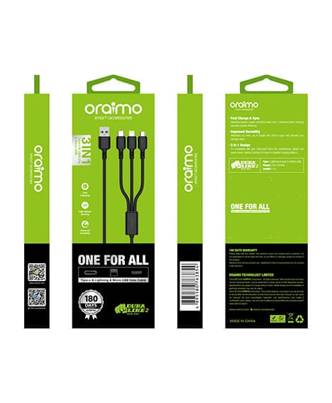 Oraimo OCD-X92 1M Micro USB Type C Data Cable – Media Shop BD