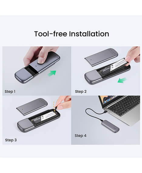 UGREEN M.2 NVMe SSD USB C 3.1 Gen 2 to M-Key M&B-Key NVMe NGFF PCIe ...