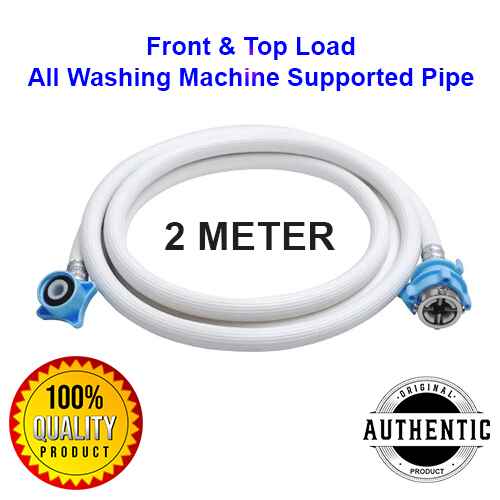 Washing Machine Water Inlet Inflow Flexible PVC Hose Pipe 2 Meter Water ...