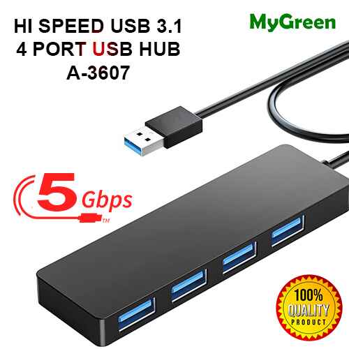 MyGreen A-3607 4-Port USB 3.1 Hub Ultra Slim 5Gbps Speed USB Hub For ...
